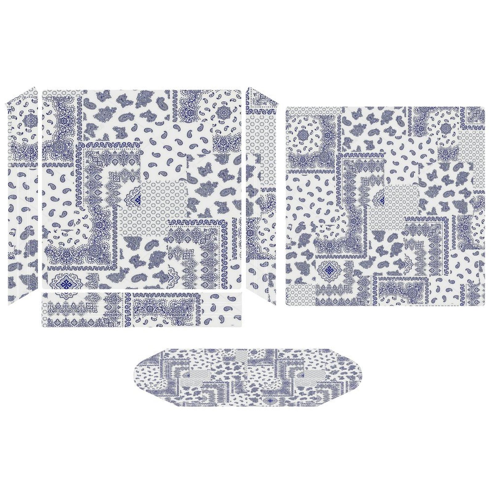 Irregular Navy Paisley Bandana Print PS4 Pro/PS4 Slim Skin Sticker For ...