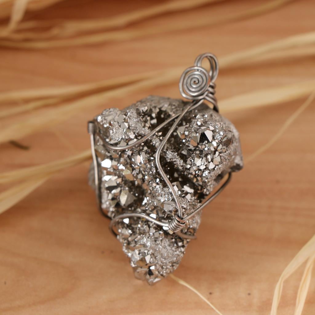 Irregular Pendant,Hand Twisted Wire Around,White// - Walmart.com