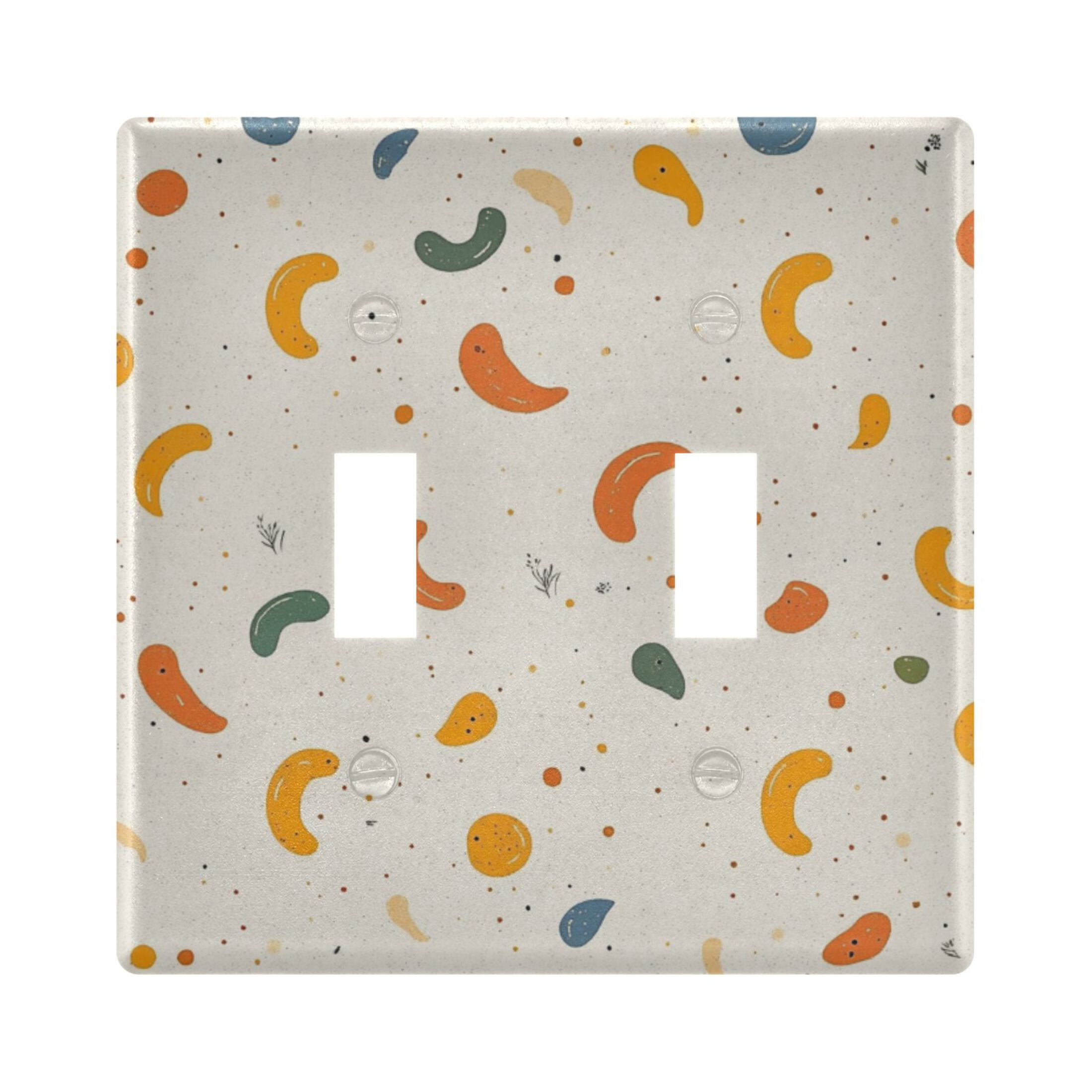 Irregular Polka Dot Pattern Fireproof Switch Plate with Rounded Edges 2 ...