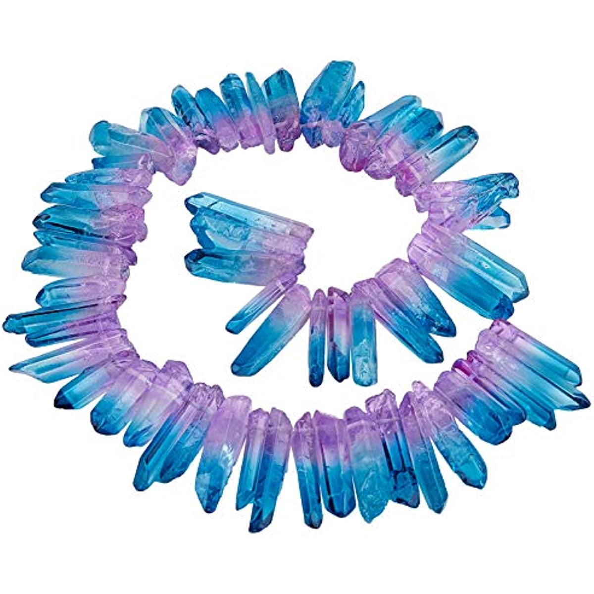 1Strand Irregular Rock Crystal Points Quartz Stones Loose Beads Drilled ...