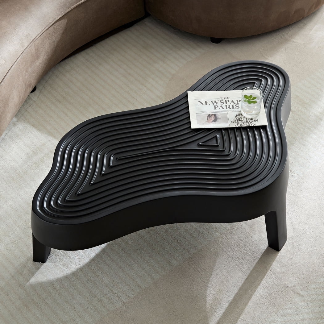 Irregular Shape End Table, Modern Accent Cocktail Table for Small Space ...