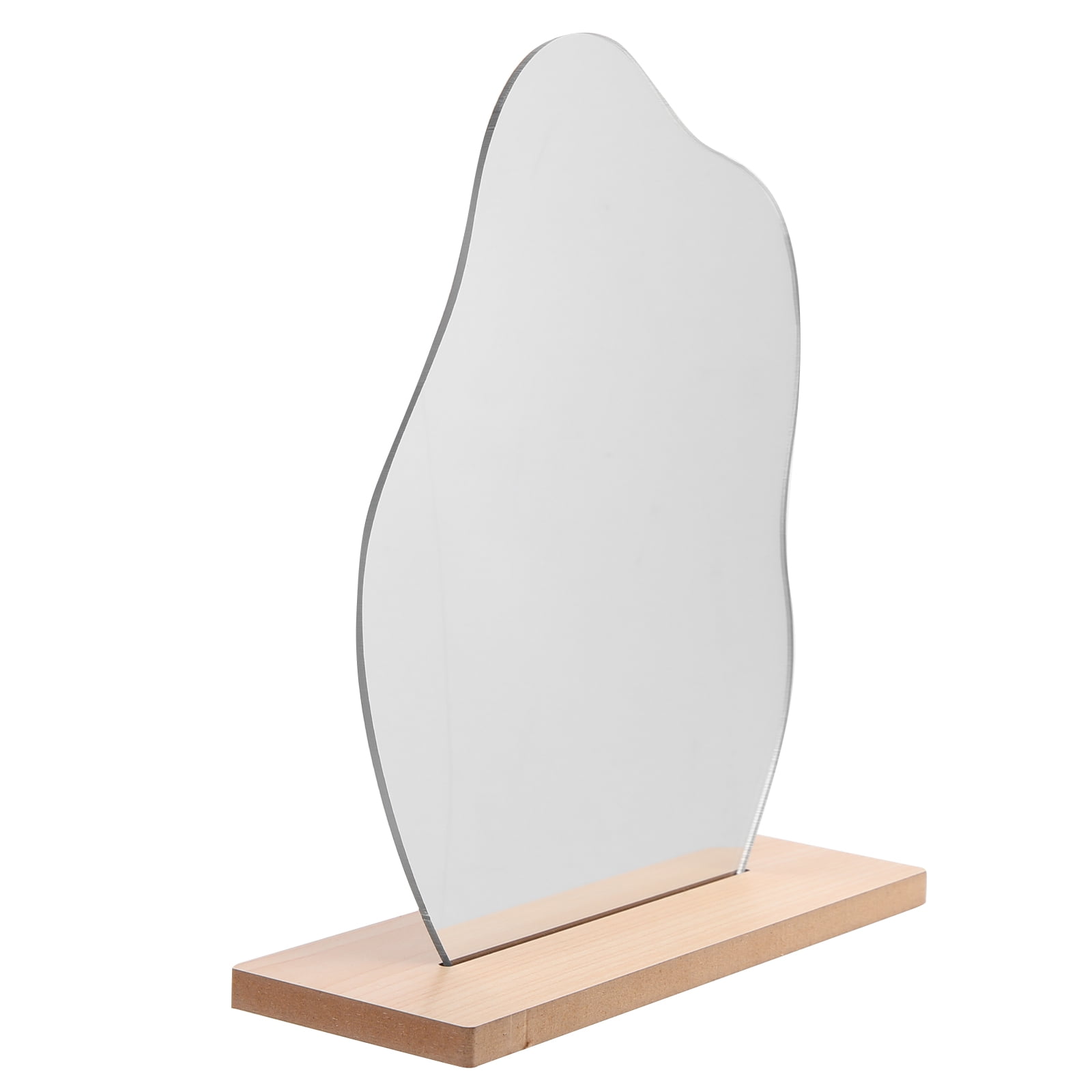 Hytrove Tabletop Vanity Mirror Glass Wood Daily Use Stable Standing ...