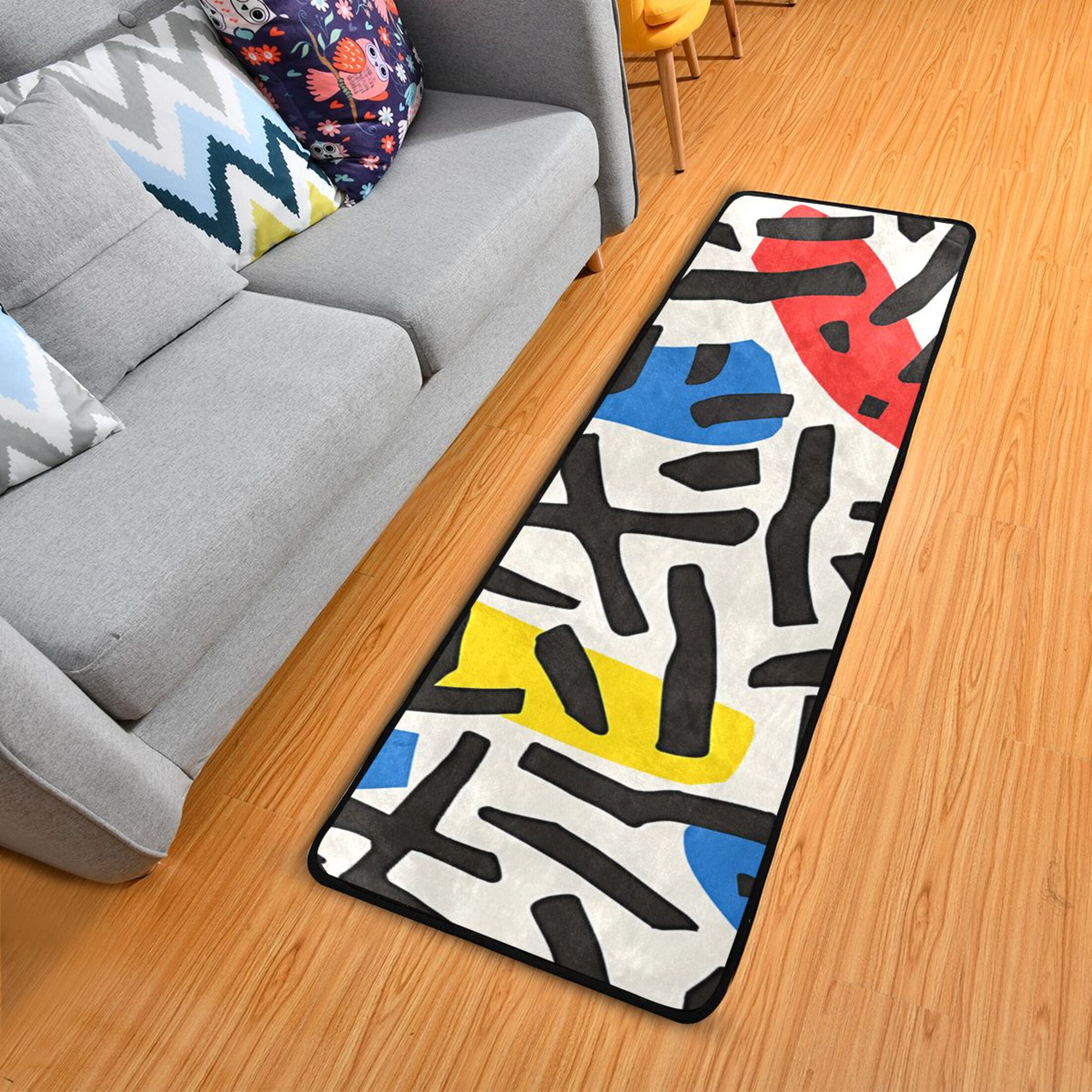 Irregular Shapes Line 72×24 inch Runner Rug Non-Slip Pads Ares Rugs ...
