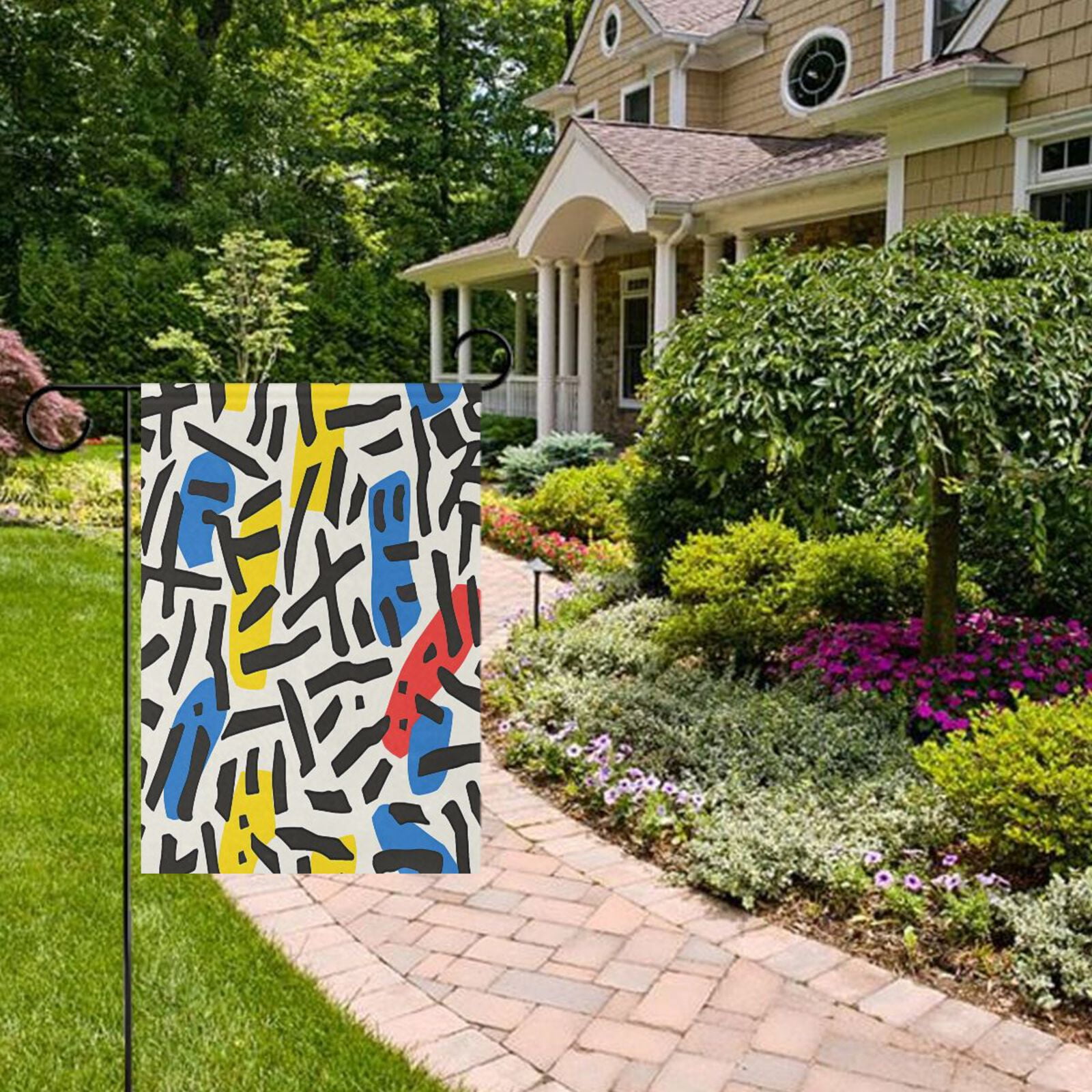 Irregular Shapes Line Garden Flag Double Sided 12 x 18 Inch Outside ...