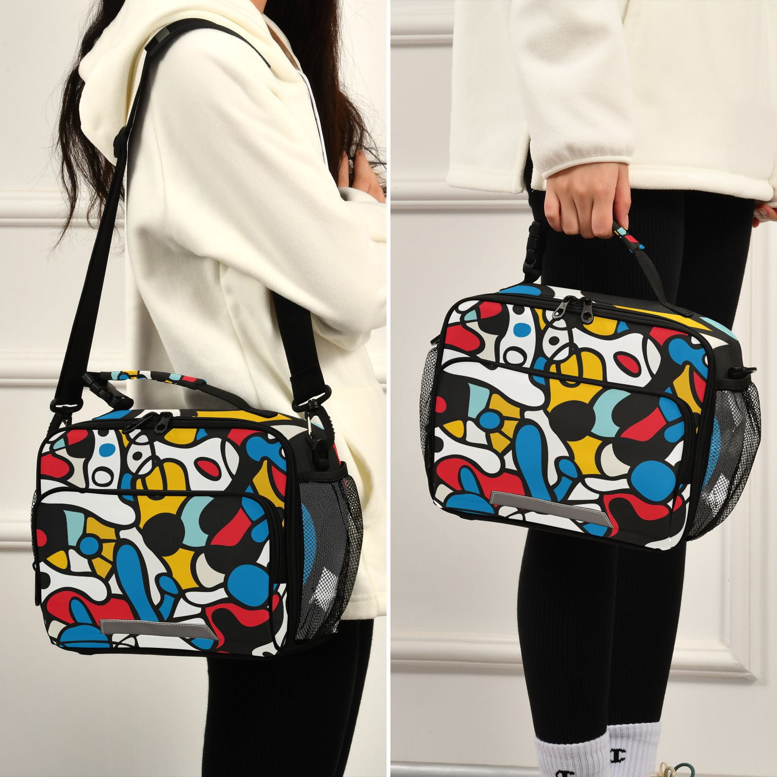 Irregular Shapes Lunch Bag Cooler Bag Cooling Tote Portable Shoulder ...