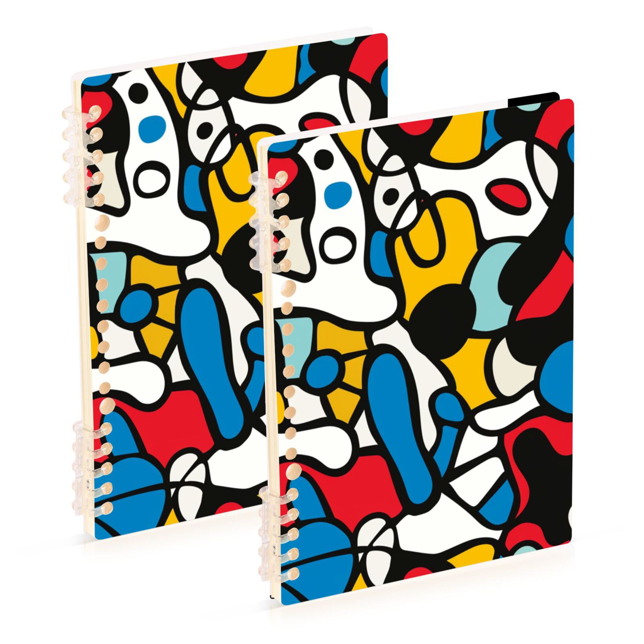 Irregular Shapes Ring Binder Notebook Journey Note Diary College Ruled ...
