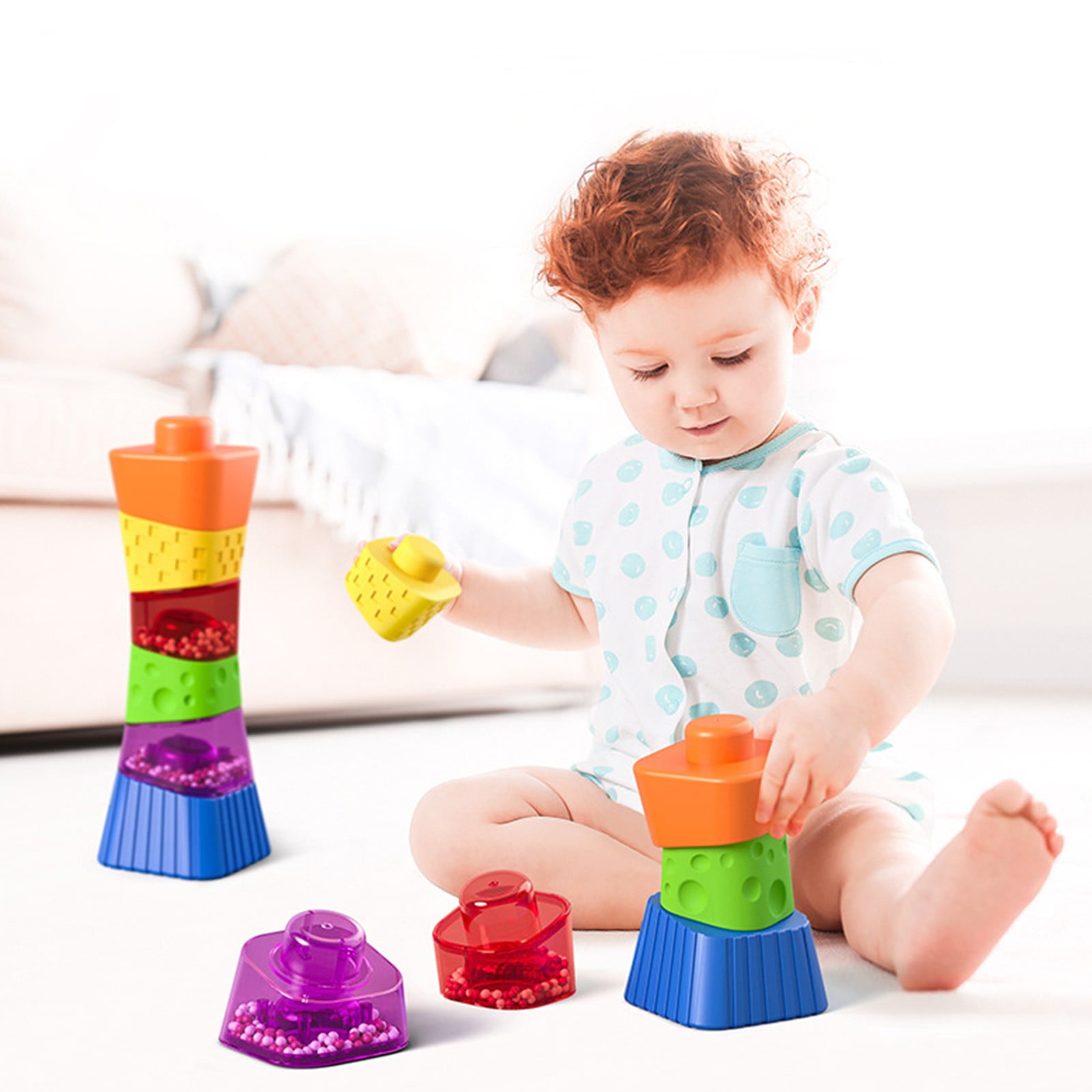 Irregular Stacked Tower, Creative Stacking Blocks for Kids, Multicolor ...
