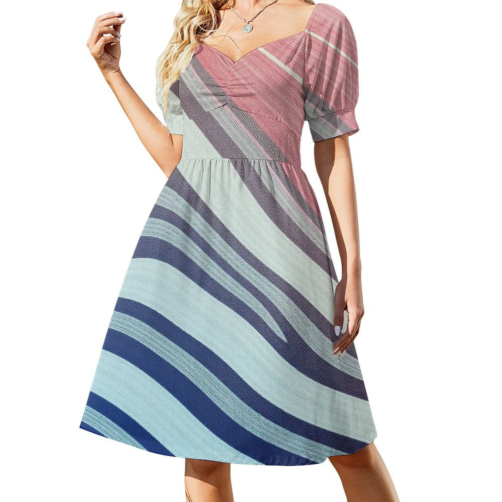 Irregular Stripe 2025 Dress Evening Elegant And Chic Women for Outfits ...