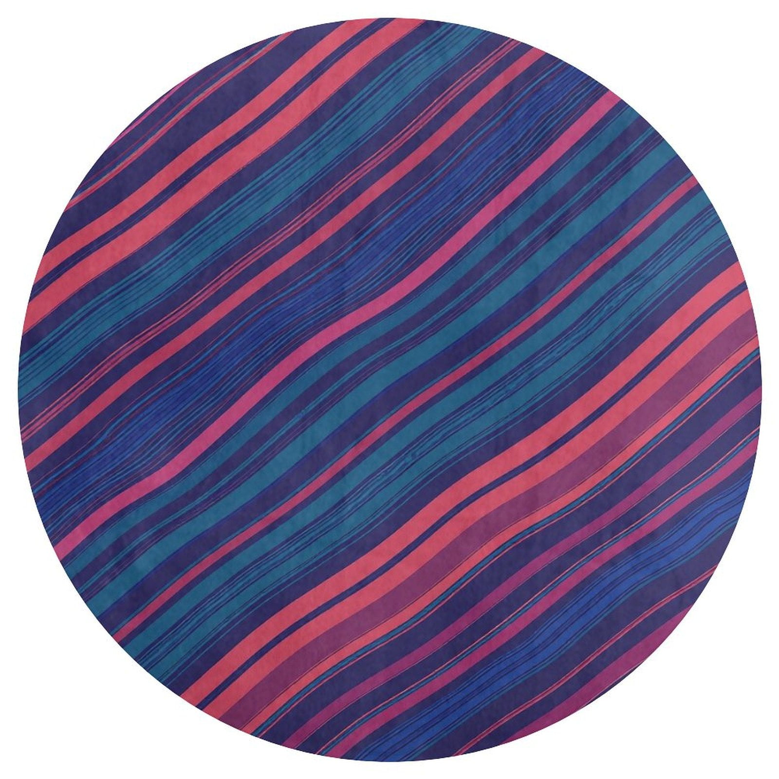 Irregular Stripe Round Area Rug Soft Sofa Nursery Carpet Floor Mat Non ...