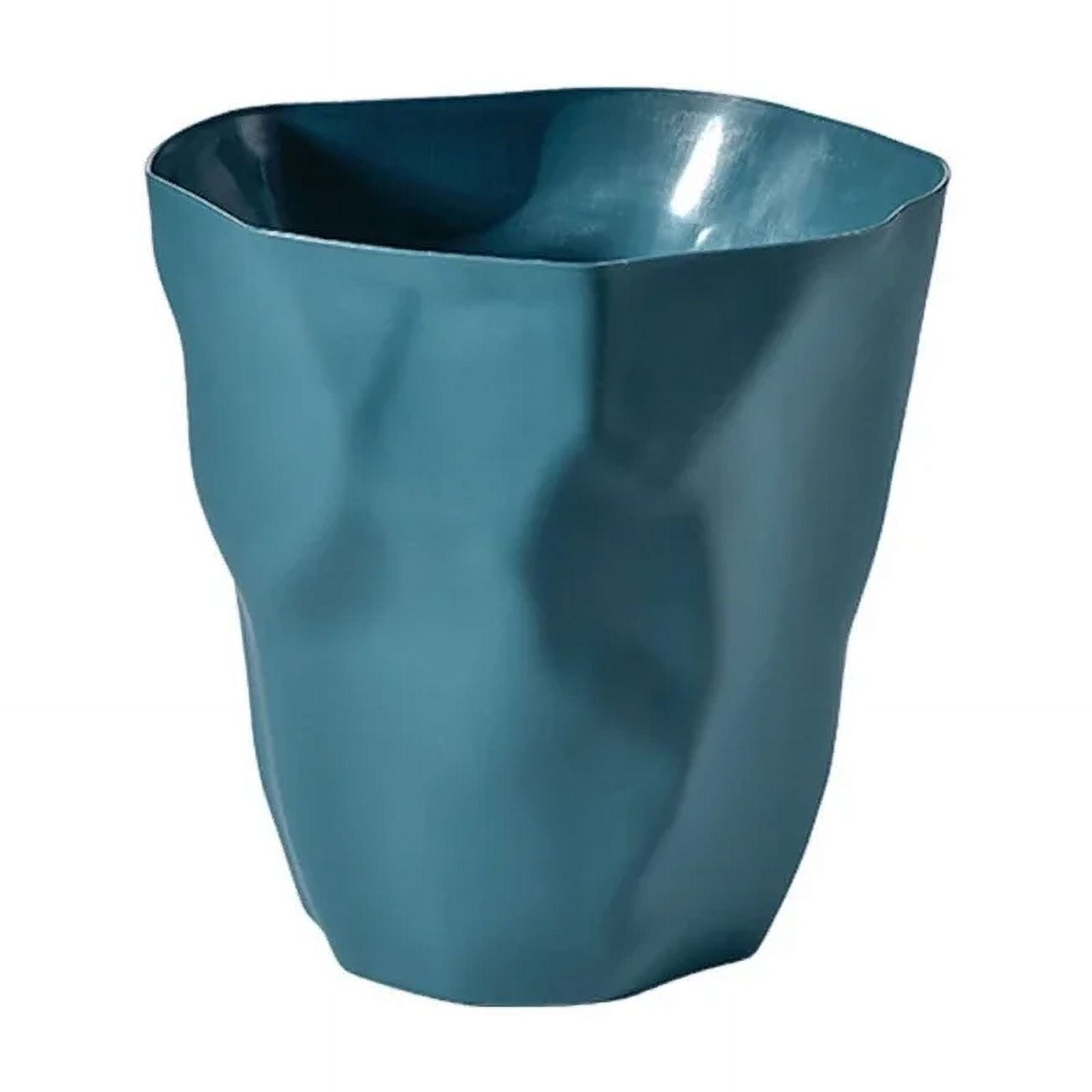 Irregular Trash Can Modern Solid Color Plastic Garbage Rubbish Bin Food ...