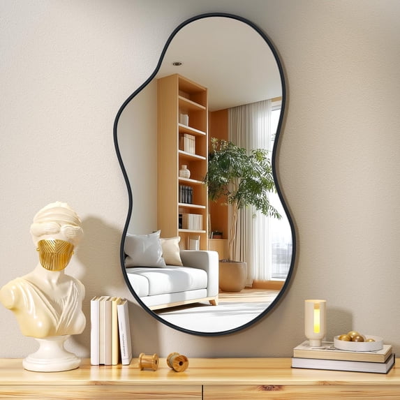 Irregular Wall Mirror - 20"x35" Asymmetrical Mirror, Modern Decorative ...