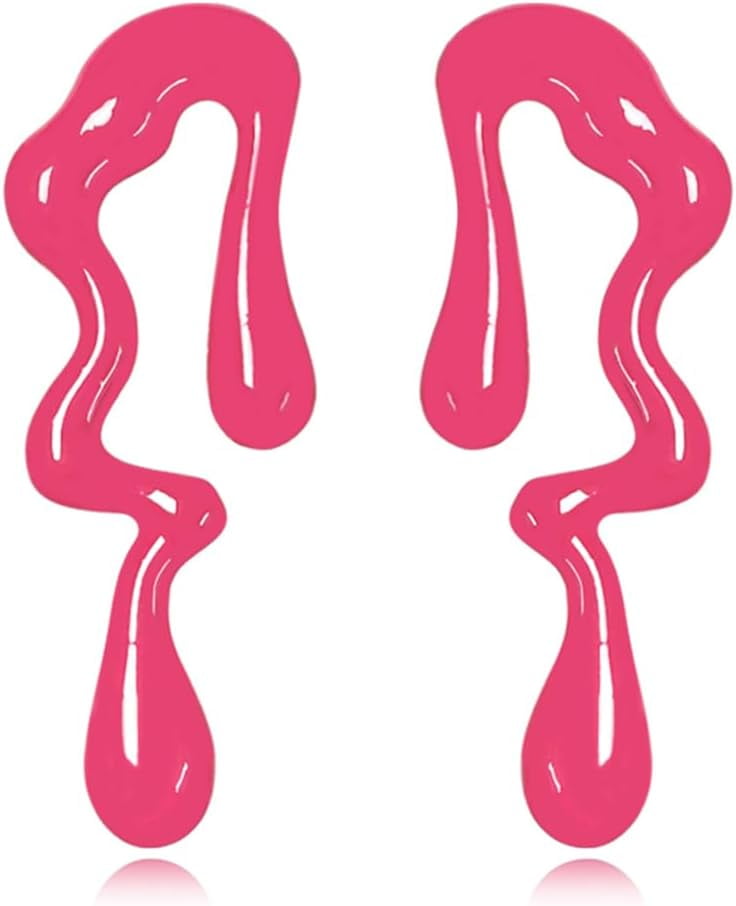 Irregular WaterDrop Earrings Melted Liquid Asymmetrical Drop Earrings ...