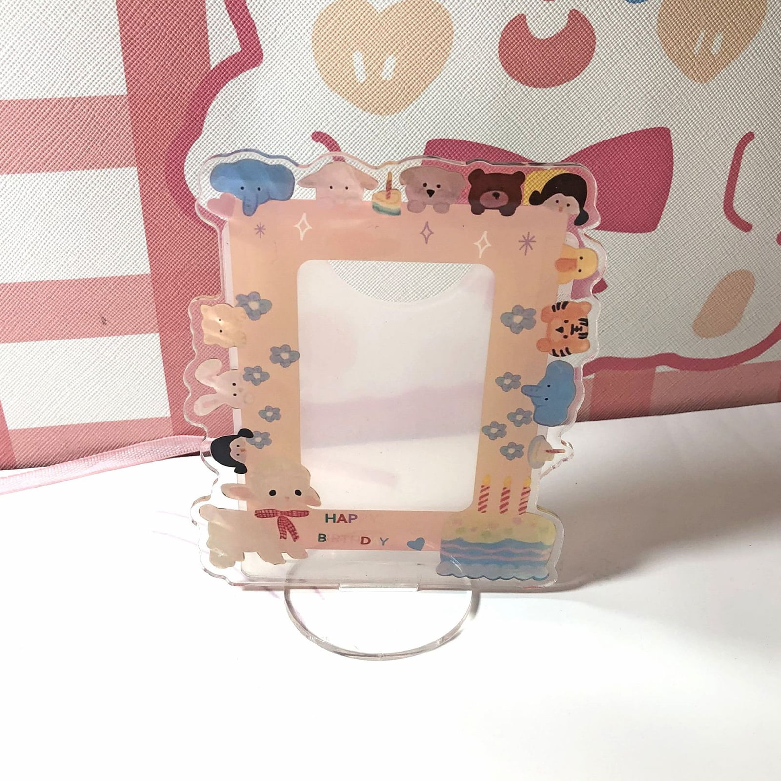 Irregular Wave Edge Sign Stand Ornament,Flower Pattern Surrounding 3 ...