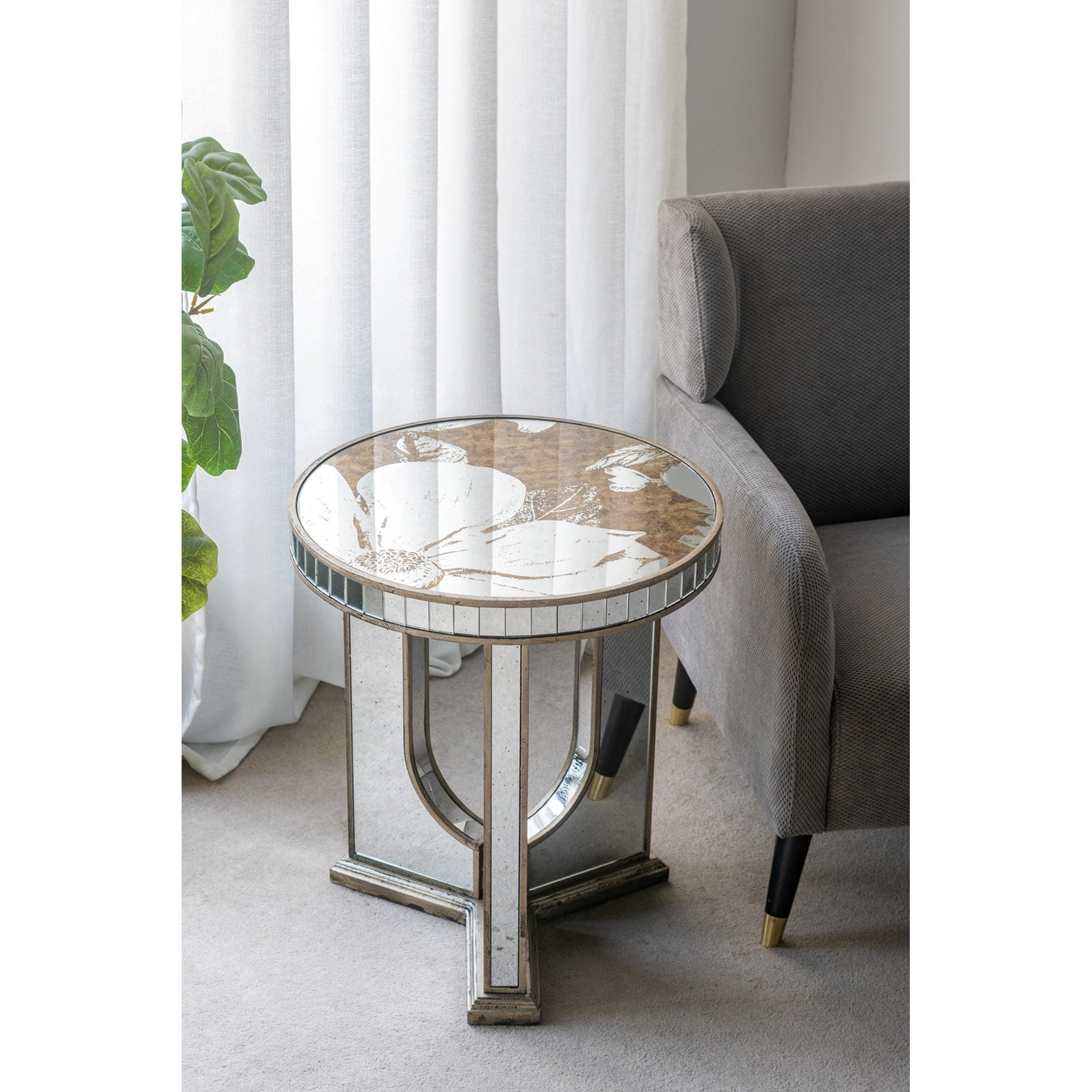 Irresistible Floral Design, Minimalist Silhouette - Chic Side Table for ...
