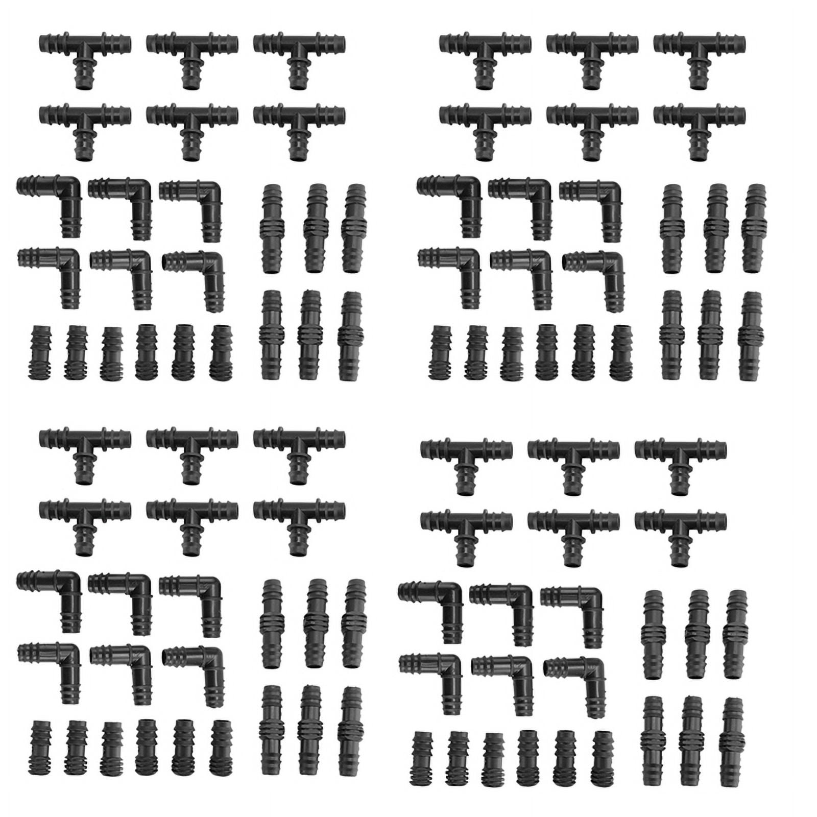 Irrigation Fittings Kit for Drip Tubing -24 Tees,24 Couplings,24 Ends ...