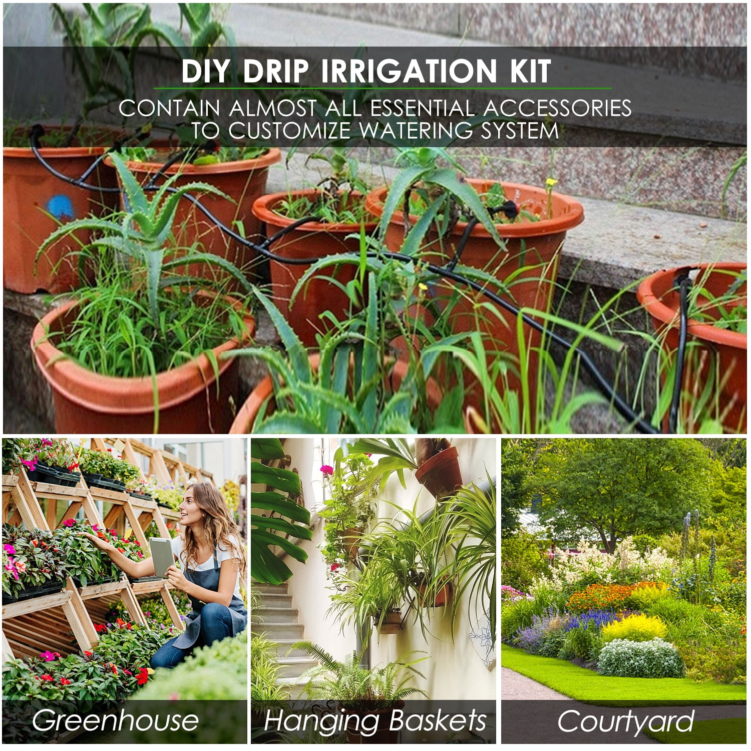 Irrigation Kit,Plant Misters Drippers 40 Kit Diy With Diy With Nozzles ...
