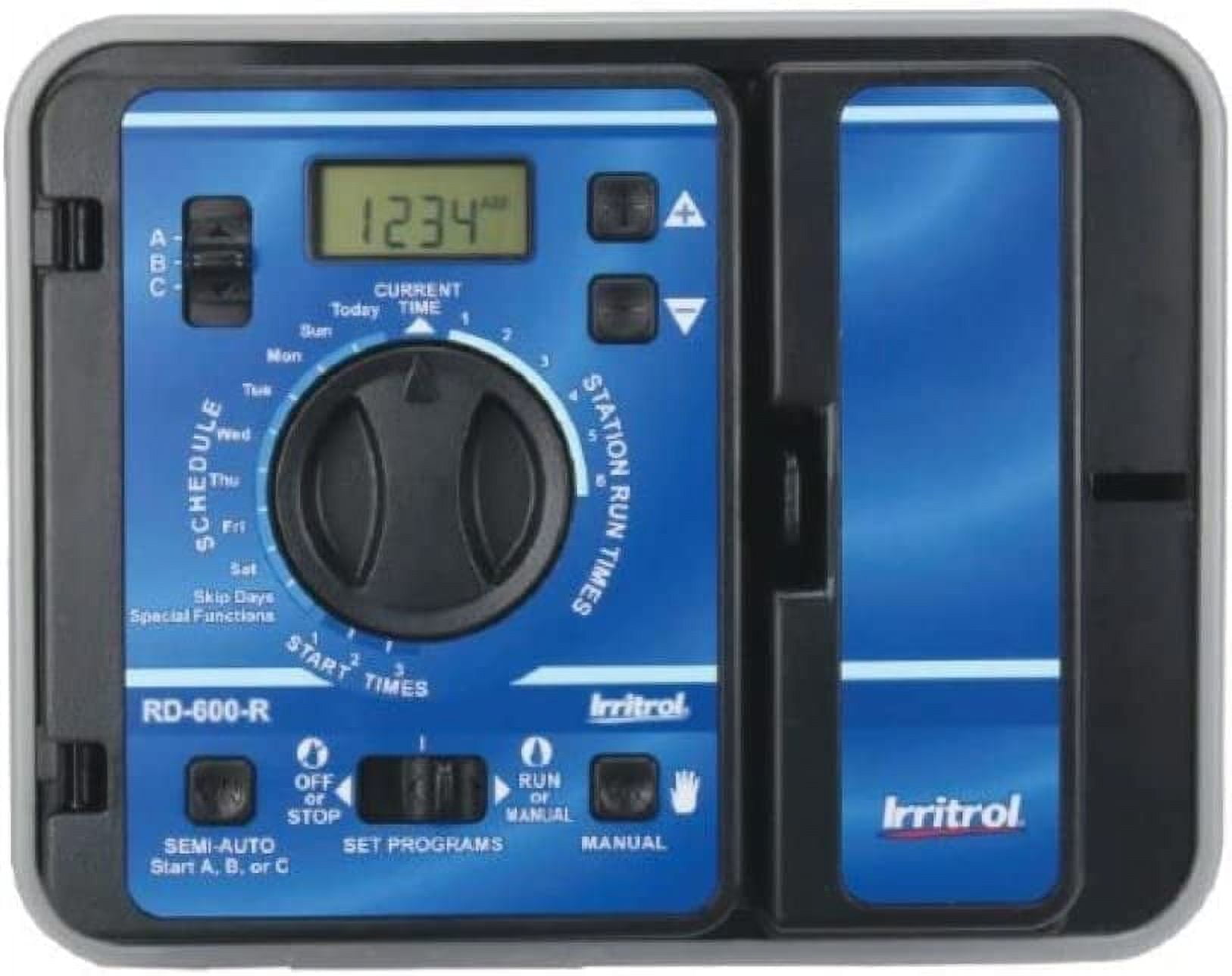 Irritrol Rain Dial RD600-INT-R, 6 Station Indoor Irrigation Controller ...
