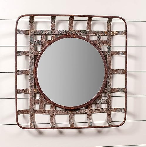 Irvin's Country Tinware Metal Tobacco Basket Wall Mirror - Walmart.com