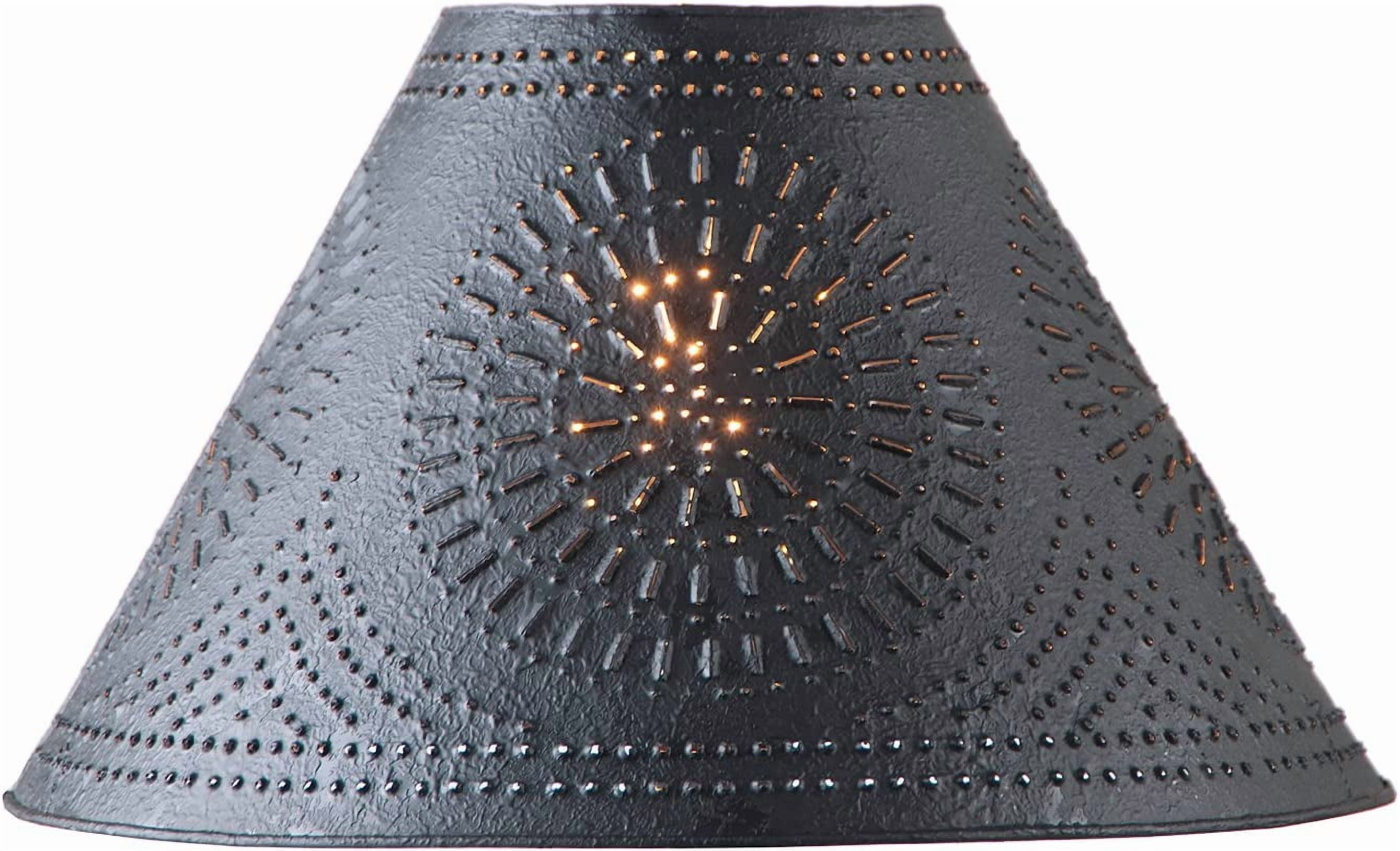 Irvin's Tinware, 925-3CBK, 17-Inch Flared Metal Shade with Punched ...