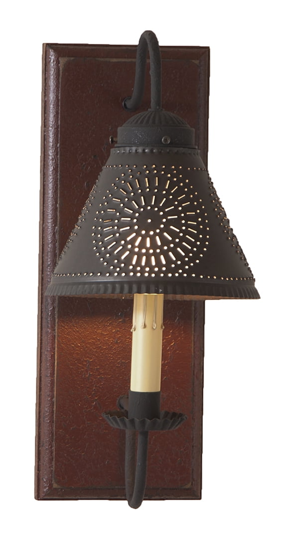 Irvins Country Tinware Crestwood Wall Sconce in Plantation Red 15 ...