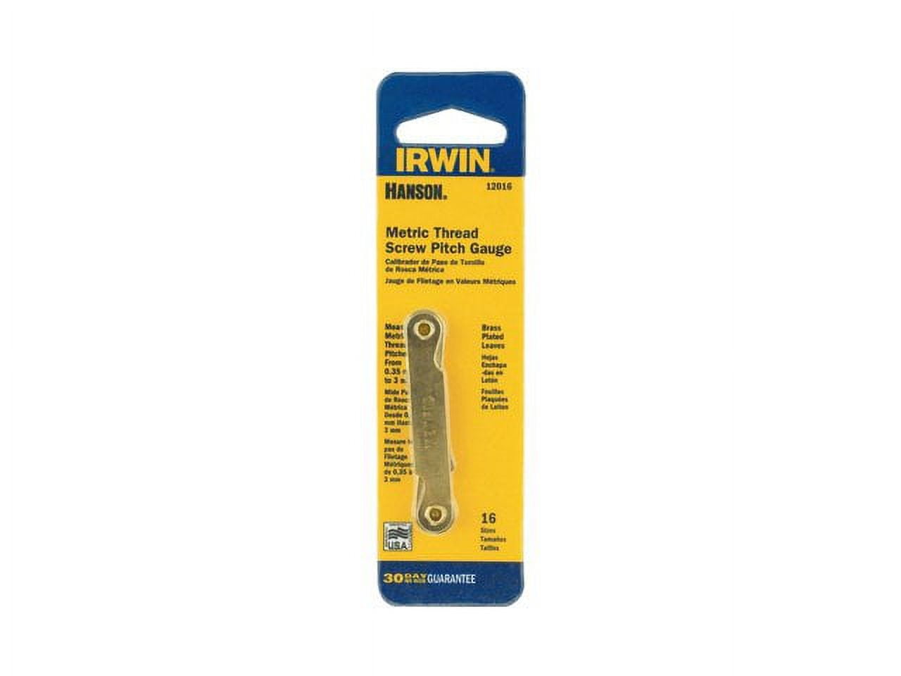 Irwin 12016 Metric Thread Pitch Gauge, 16-Leaf, Each - Walmart.com