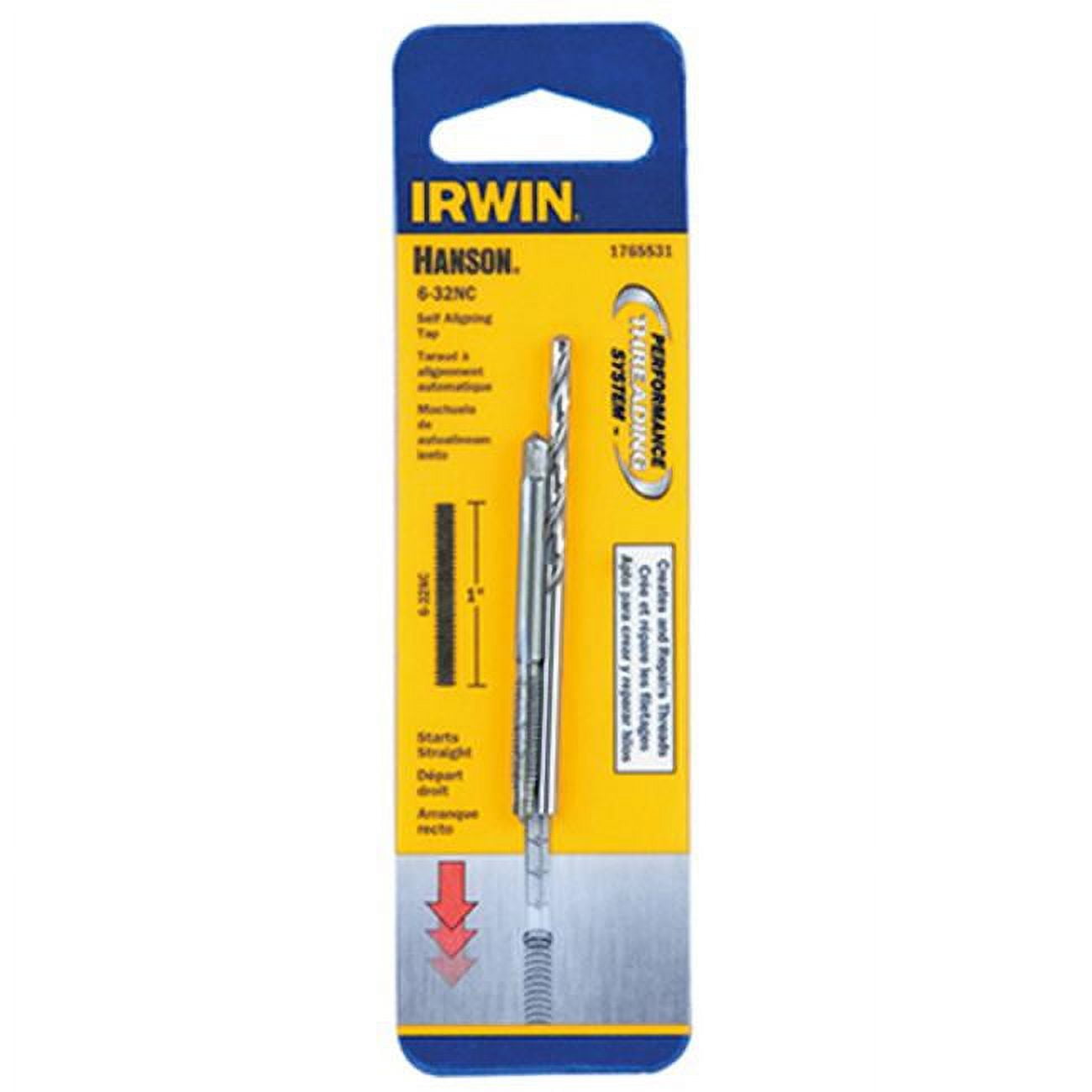 Irwin 1765531 No. 6 x 32 National Course Self Aligning Tap & Drill Set ...
