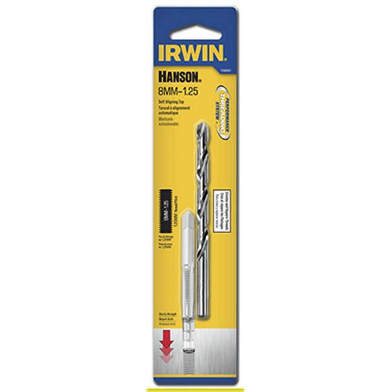 Irwin 1788681 8 mm. x 1.25 Self Aligning Tap & Drill Pack of 3 ...