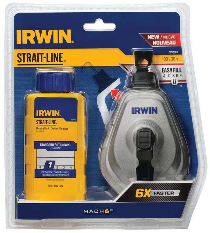 Irwin 1932889 100' ABS Speedline? Pro Reel And Blue Chalk Combo ...