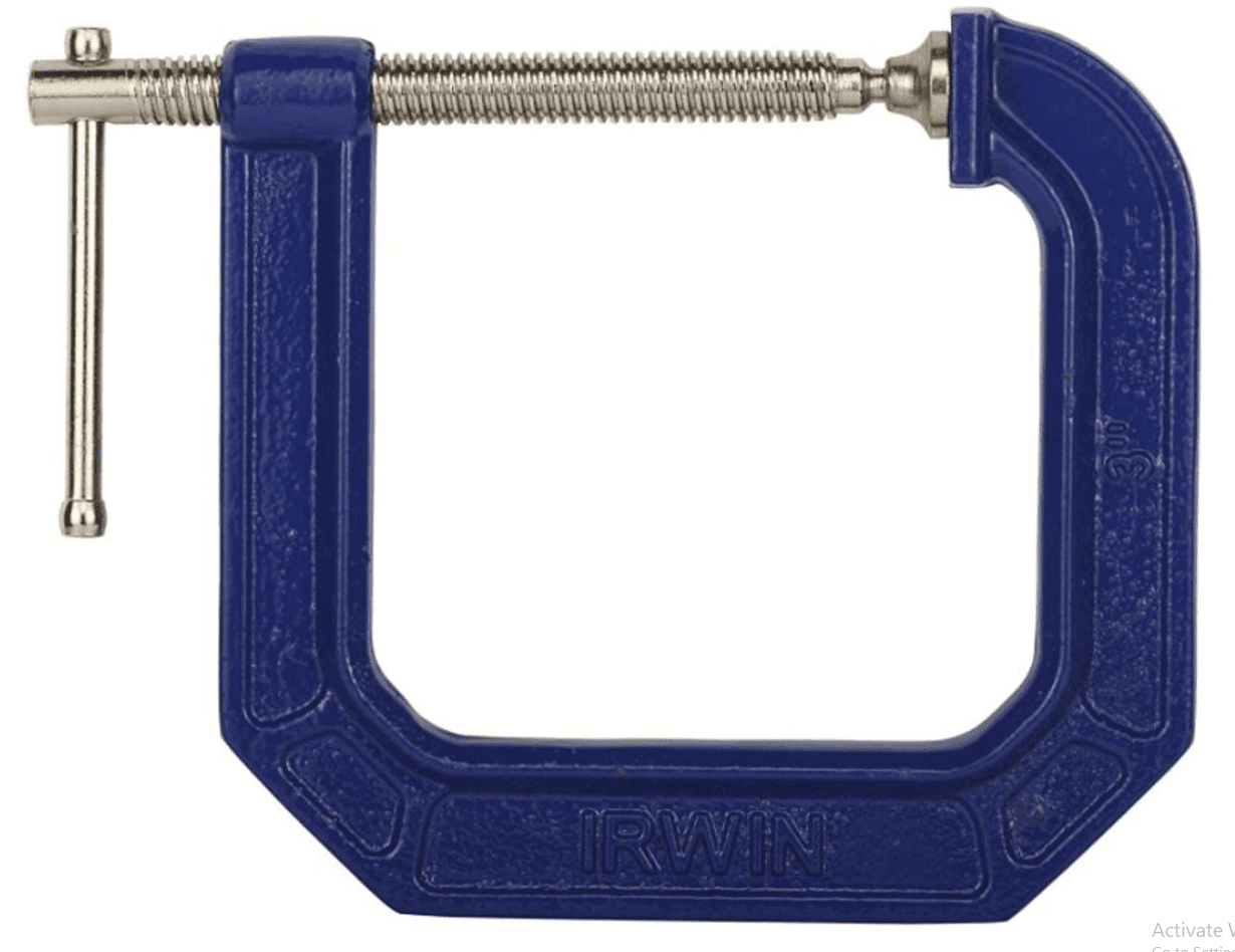 Irwin 225134 3 in. x 4-1/2 in. Deep Throat C-Clamp & Fastening Hand ...