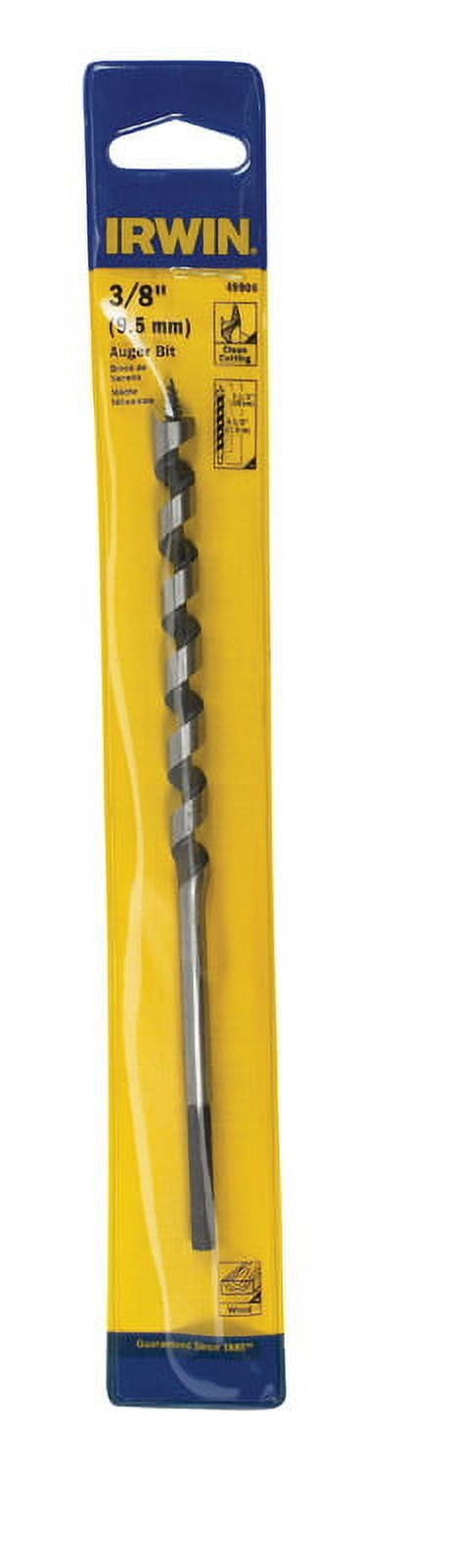 Irwin 3/8 in. Dia. x 7.5 in. L Auger Bit Carbon Steel 5/16 in. Hex ...