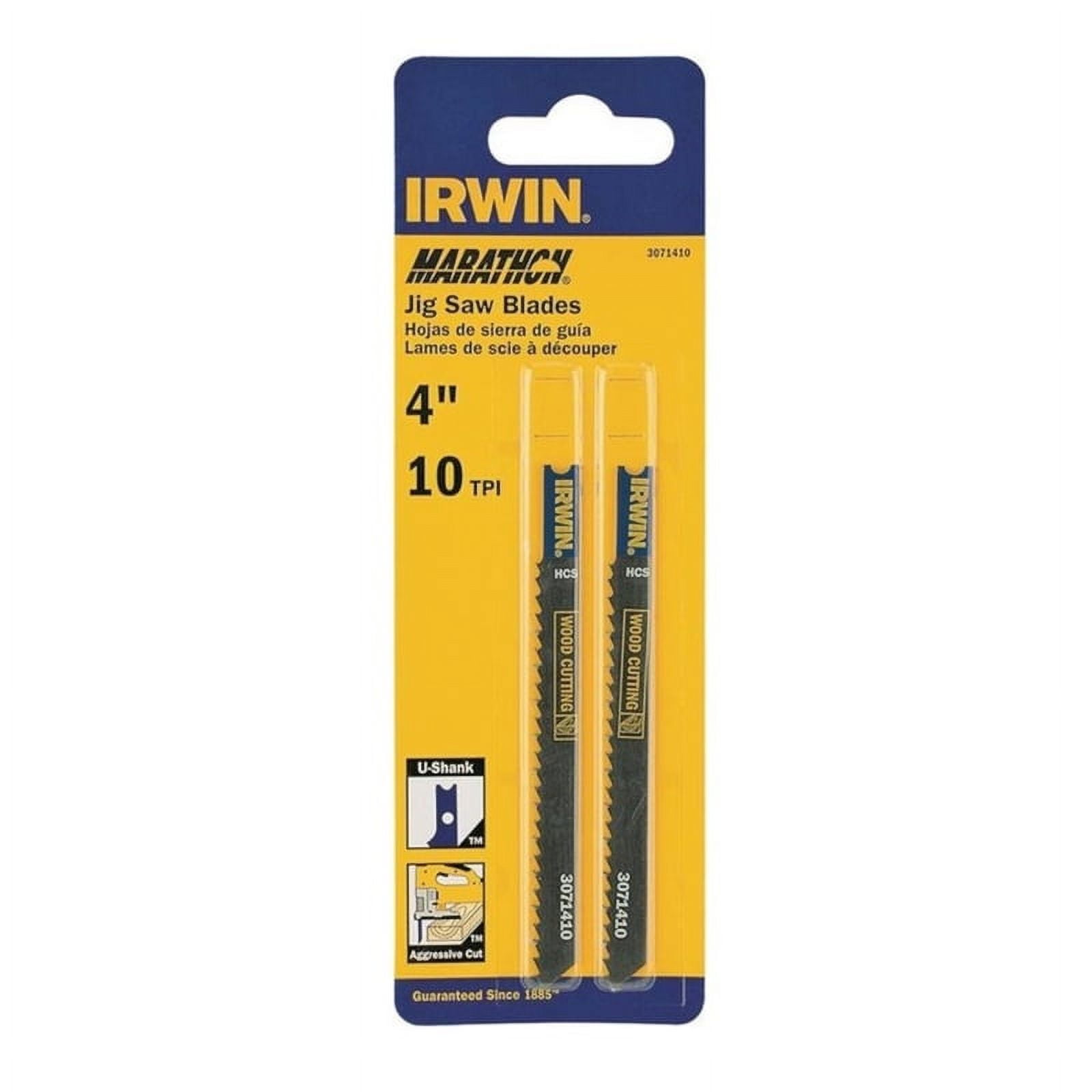 Irwin 3071410 Carbon Jig saw Blade U-Shank 4" - Walmart.com
