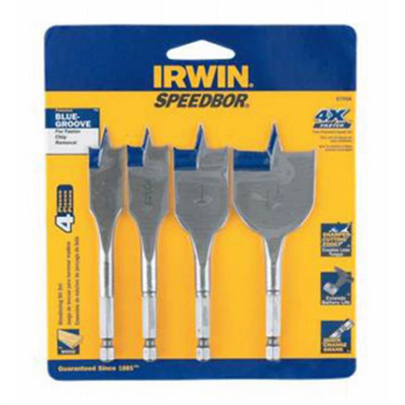 Irwin 87954 4 Piece Spade Bit Set - Walmart.com