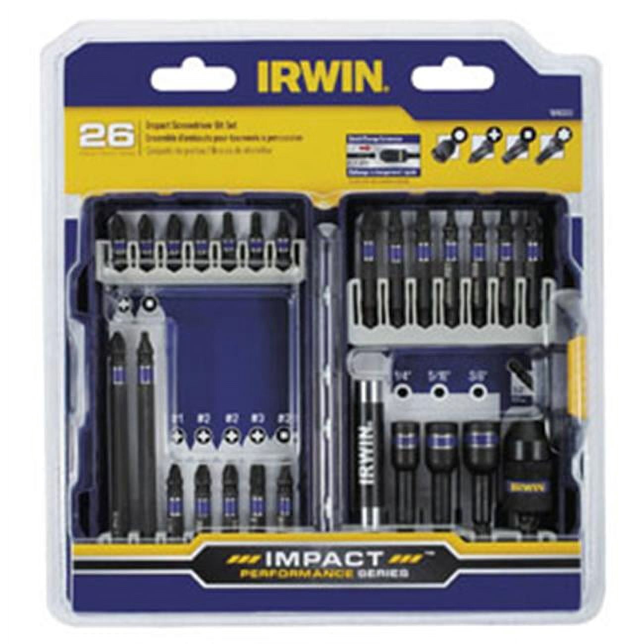 Irwin Hanson AHN-1840393 Impact Screwdriver Bit Set - Walmart.com