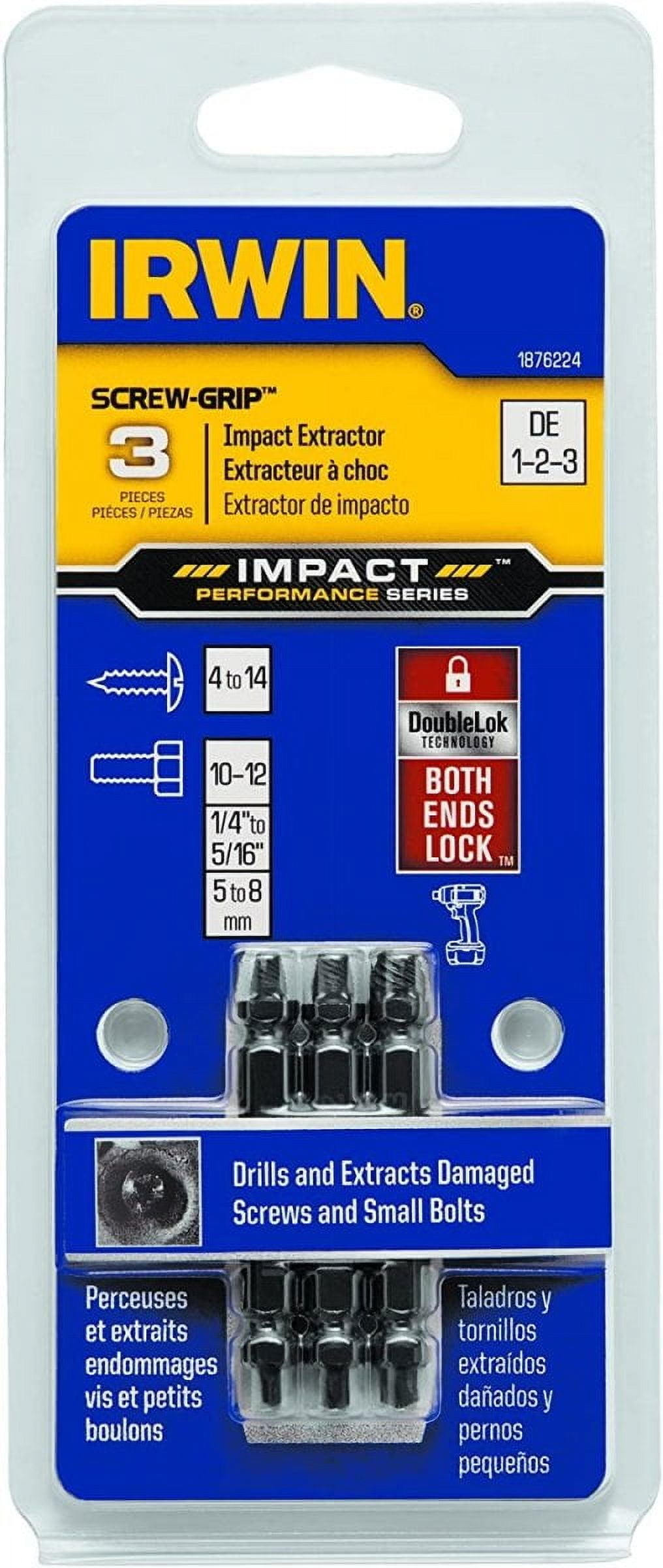 Irwin Hanson HAN1876224 Irwin Impact Screw Extractor, 3 Piece Set ...