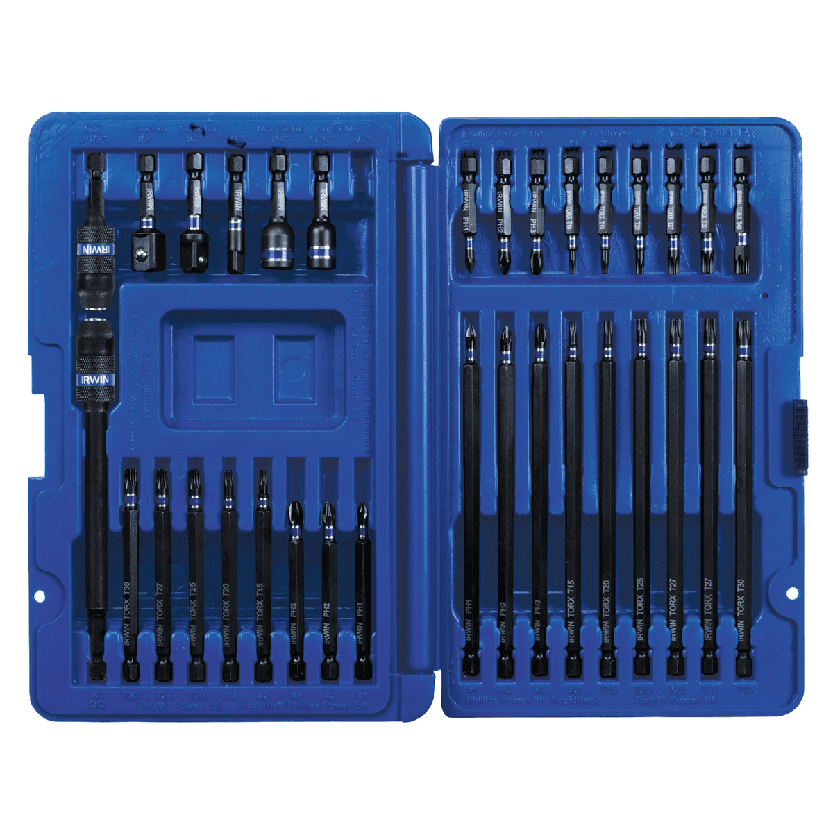 Irwin Industrial Impact Drill Hex Automotive Bit Set, 34-Piece ...