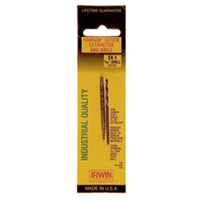 Irwin Industrial Tool .08in. Spiral Screw Extractor & Drill Bit Set ...