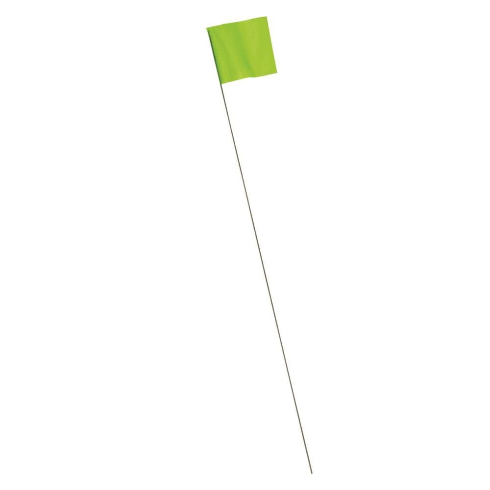 Stake Flags - 2.5"x3.5"x21" lime glo stake flags (Set of 100) - Walmart.com