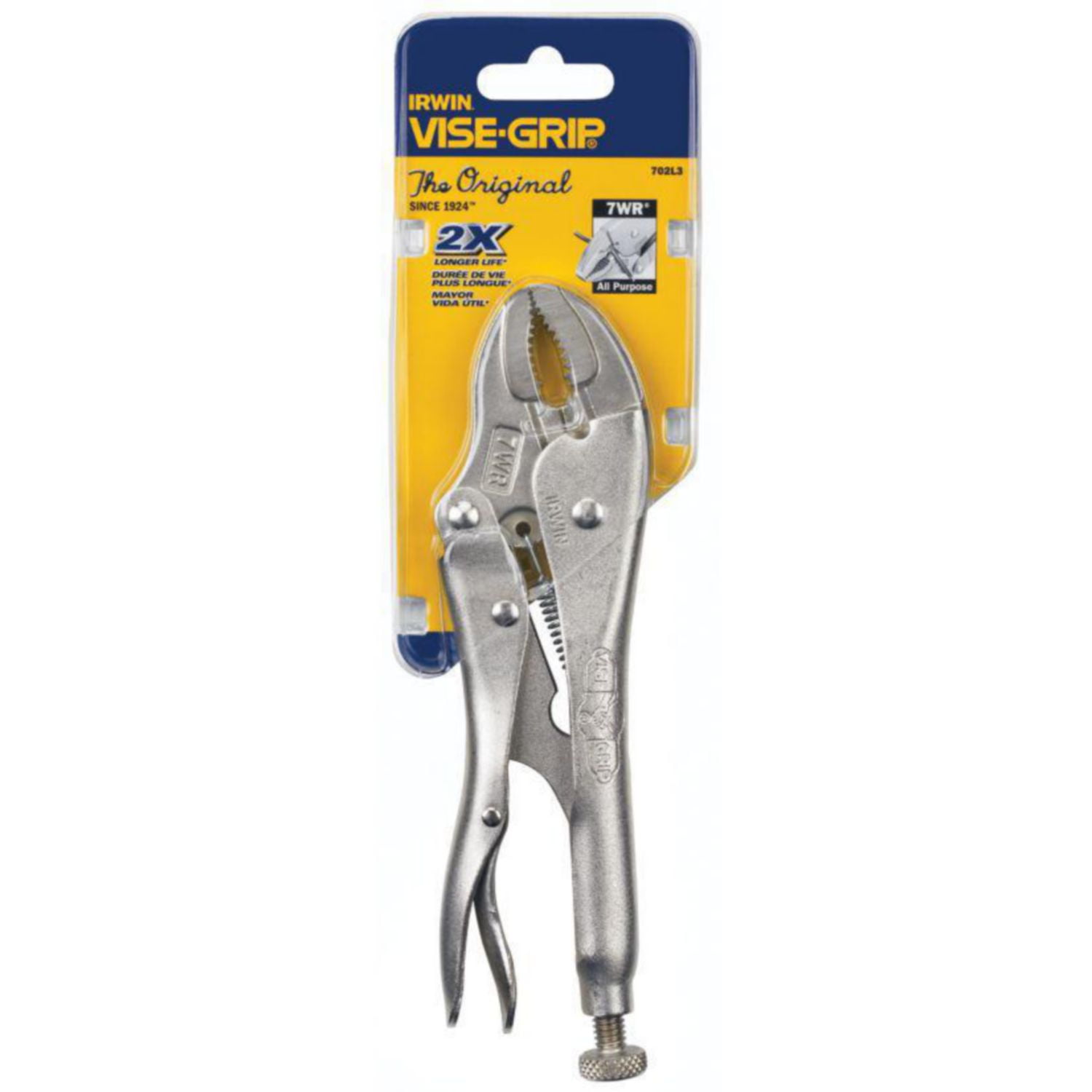 Irwin Industrial Tool Co. VG7WR 7WR Curved Jaw with Wire Cutter - 7 in ...