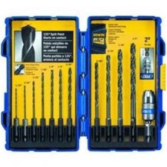 Irwin Industrial Tools HN4935643 Hex Shan Drill Bit Set, Black Oxide ...