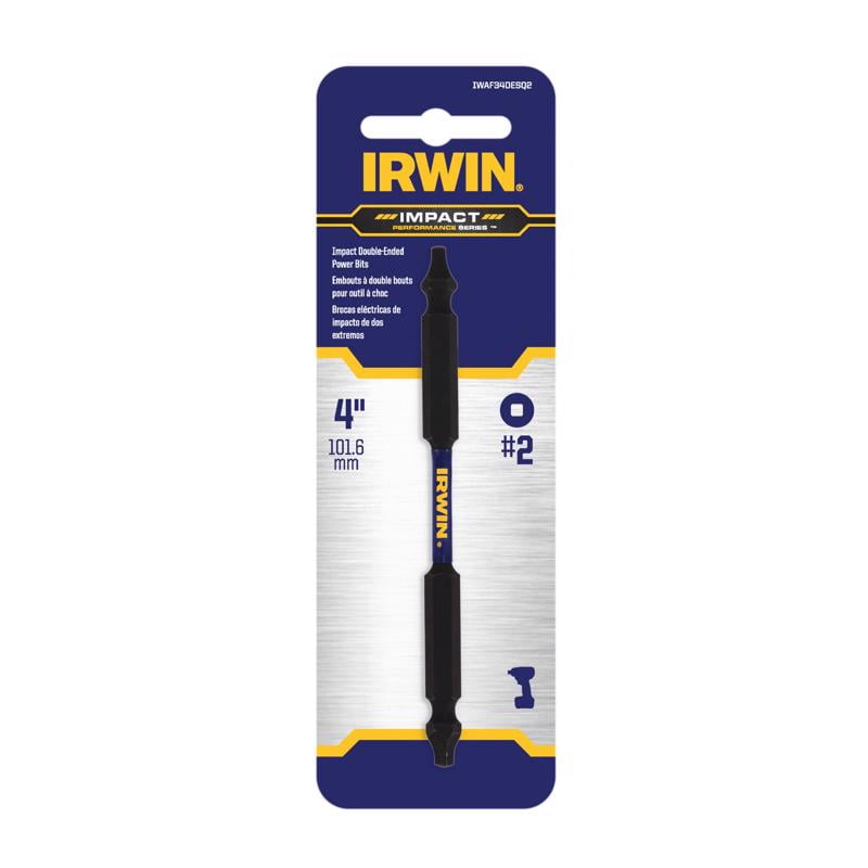 Irwin 2020232 2 sq. in. x 4 in. Square Double-ended Steel Bit ...