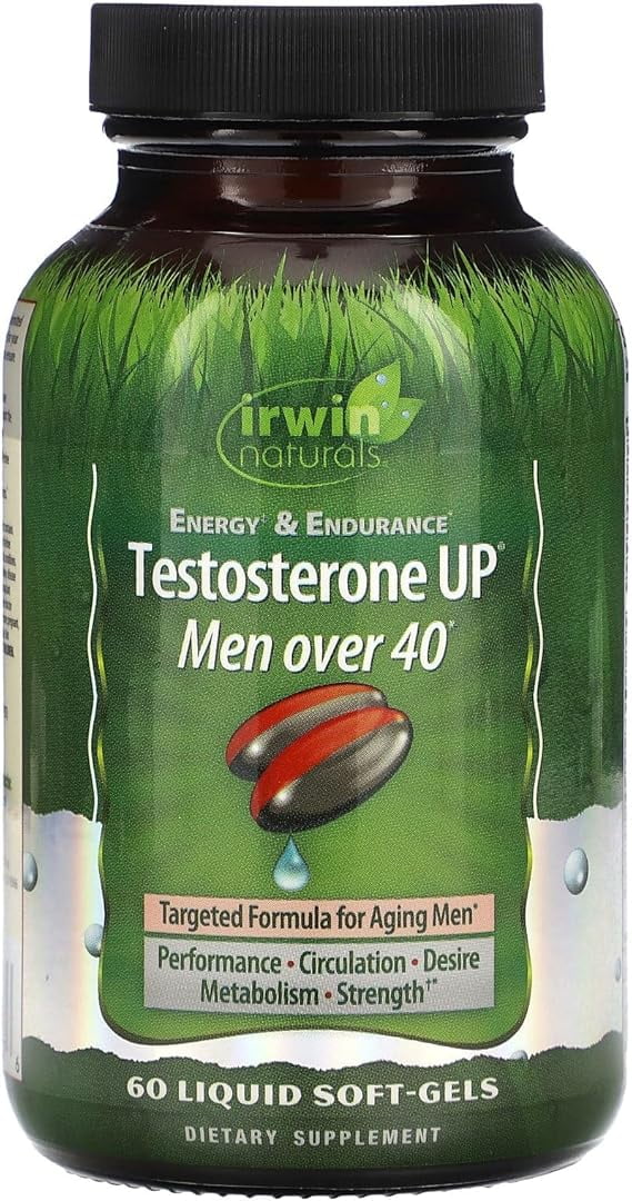 Irwin Naturals Energy and Endurance Testosterone Up Men Over 40 Liquid ...