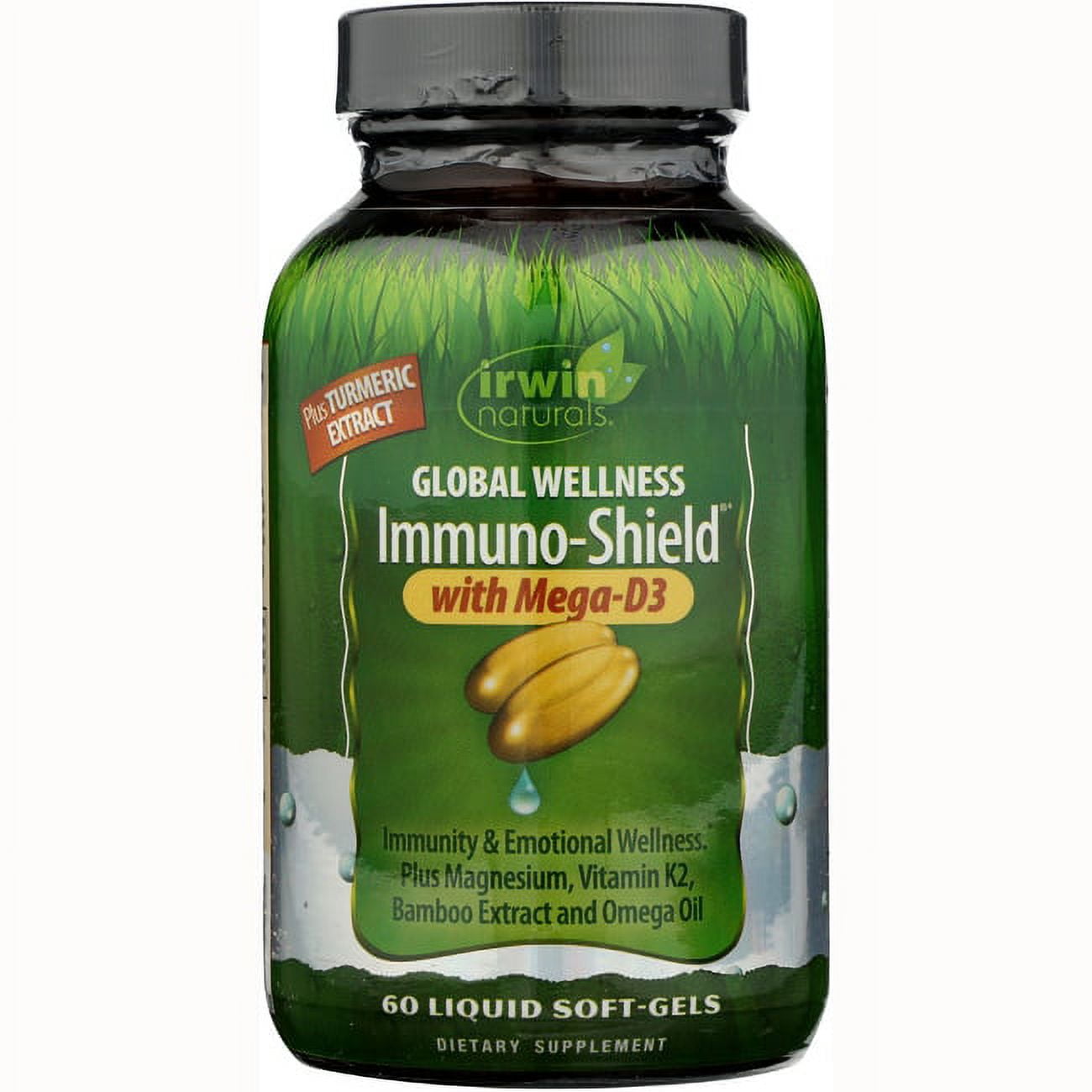 Irwin Naturals Global Wellness Immuno-Shield with Mega-D3 60 Sgels ...