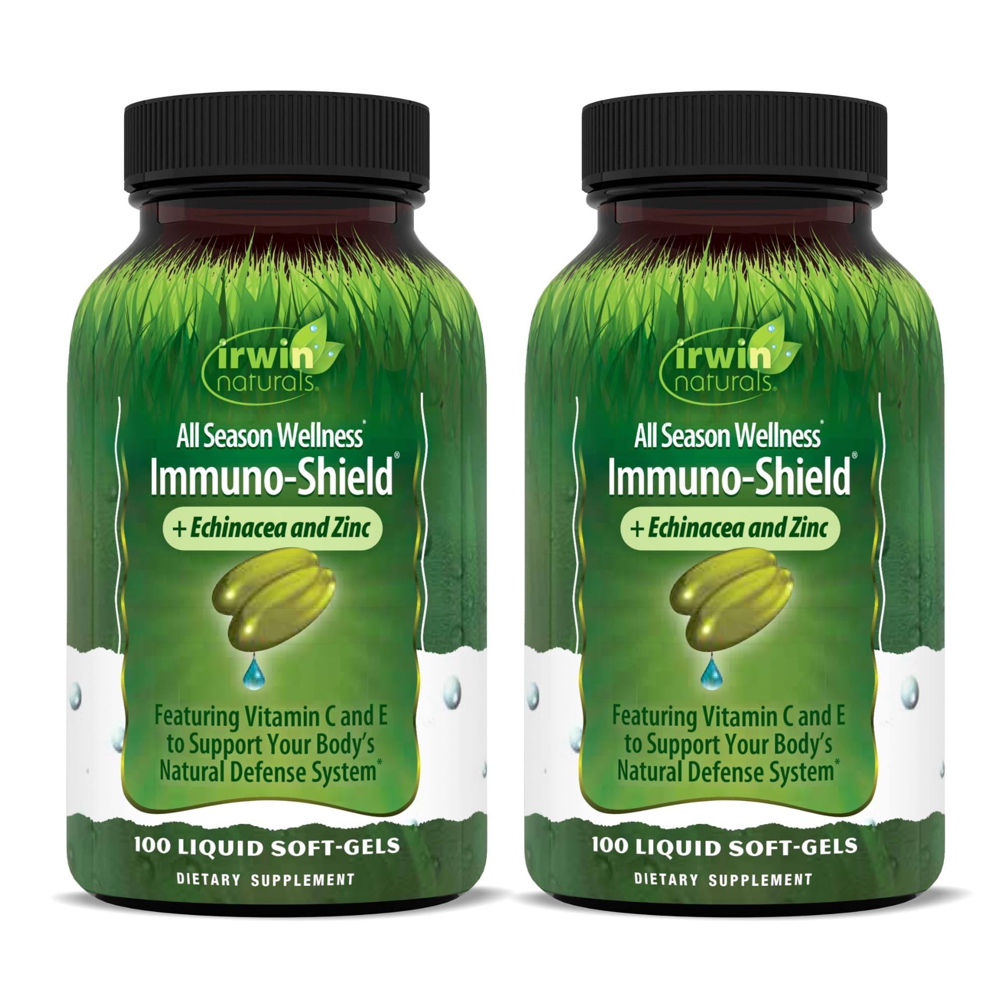 Irwin Naturals Immuno-Shield - 100 Liquid Softgels, KMC2Pack of 2 - All ...