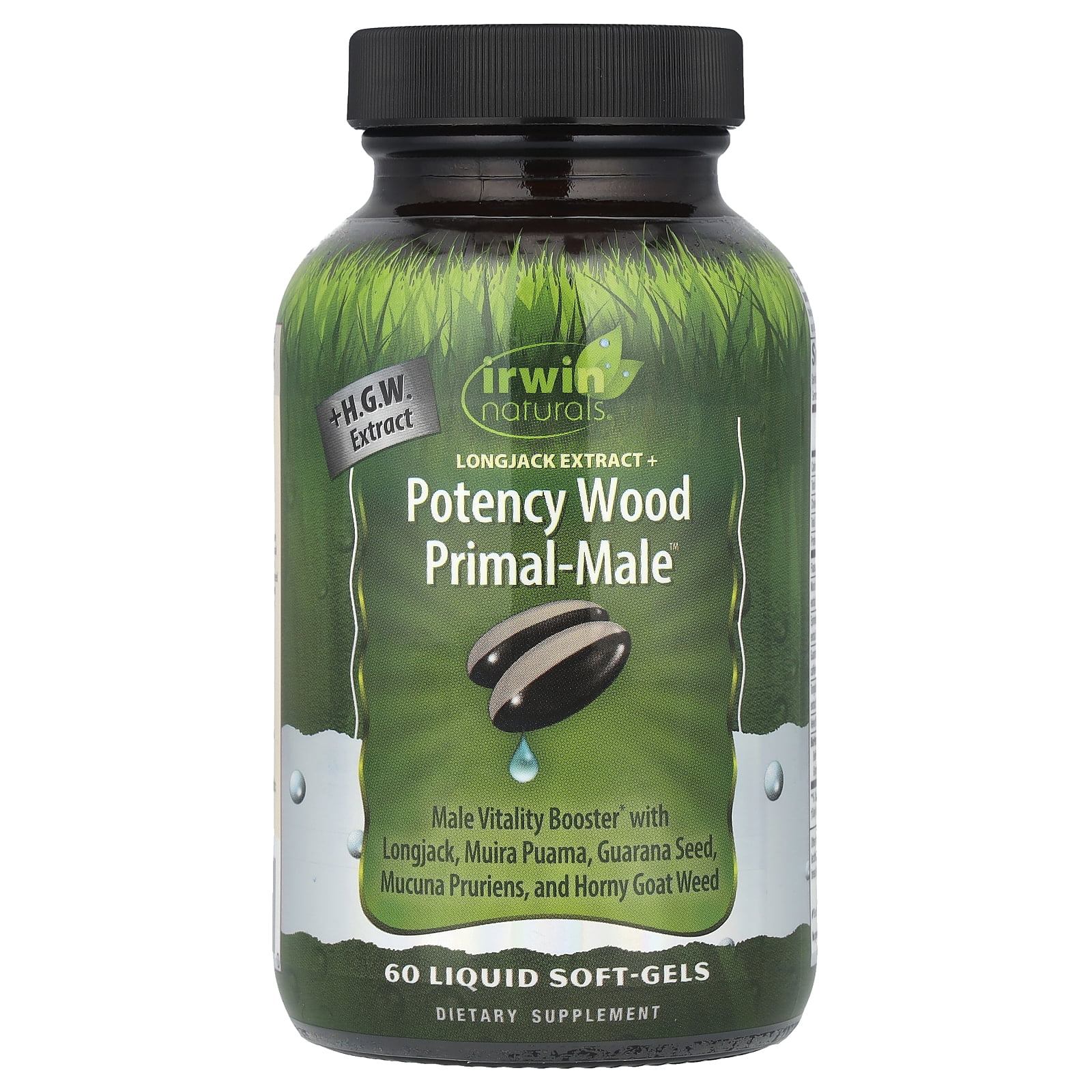 Irwin Naturals Longjack Extract + Potency Wood Primal-Male 60 Softgel ...