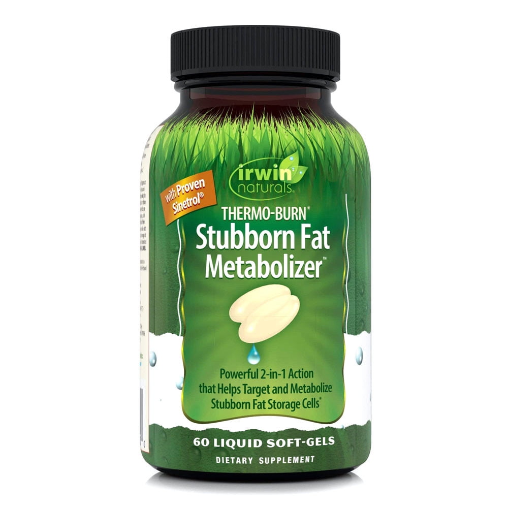 Irwin Naturals Thermo Burn Stubborn Fat Metabolizer Liquid Soft Gels ...