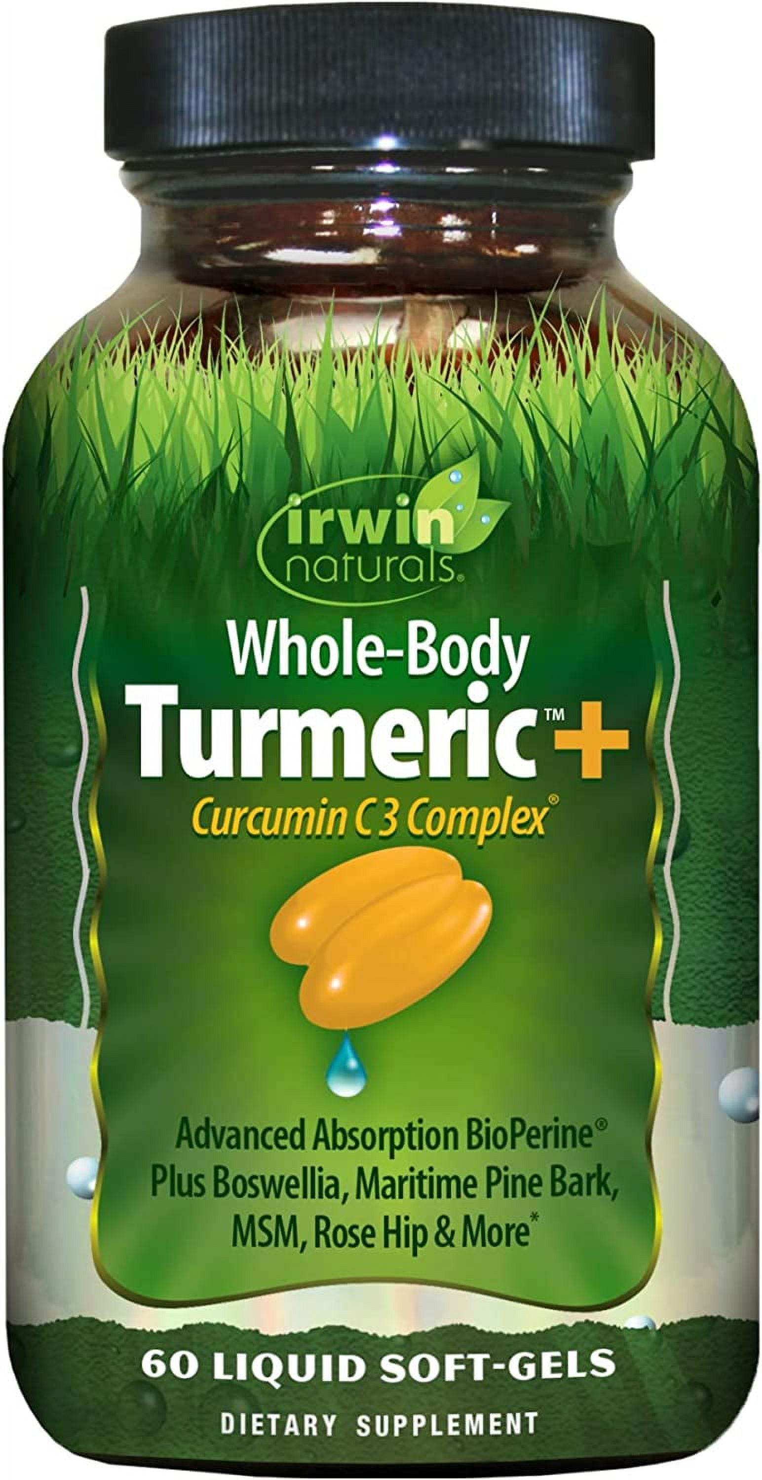Irwin Naturals Whole Body Turmeric And Curcumin C3 Complex, 60 Ct, 6 ...