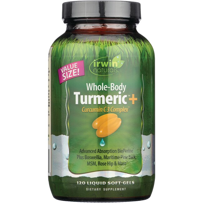 Irwin Naturals Whole-Body Turmeric+ Curcumin C3 Complex 120 Sgels ...
