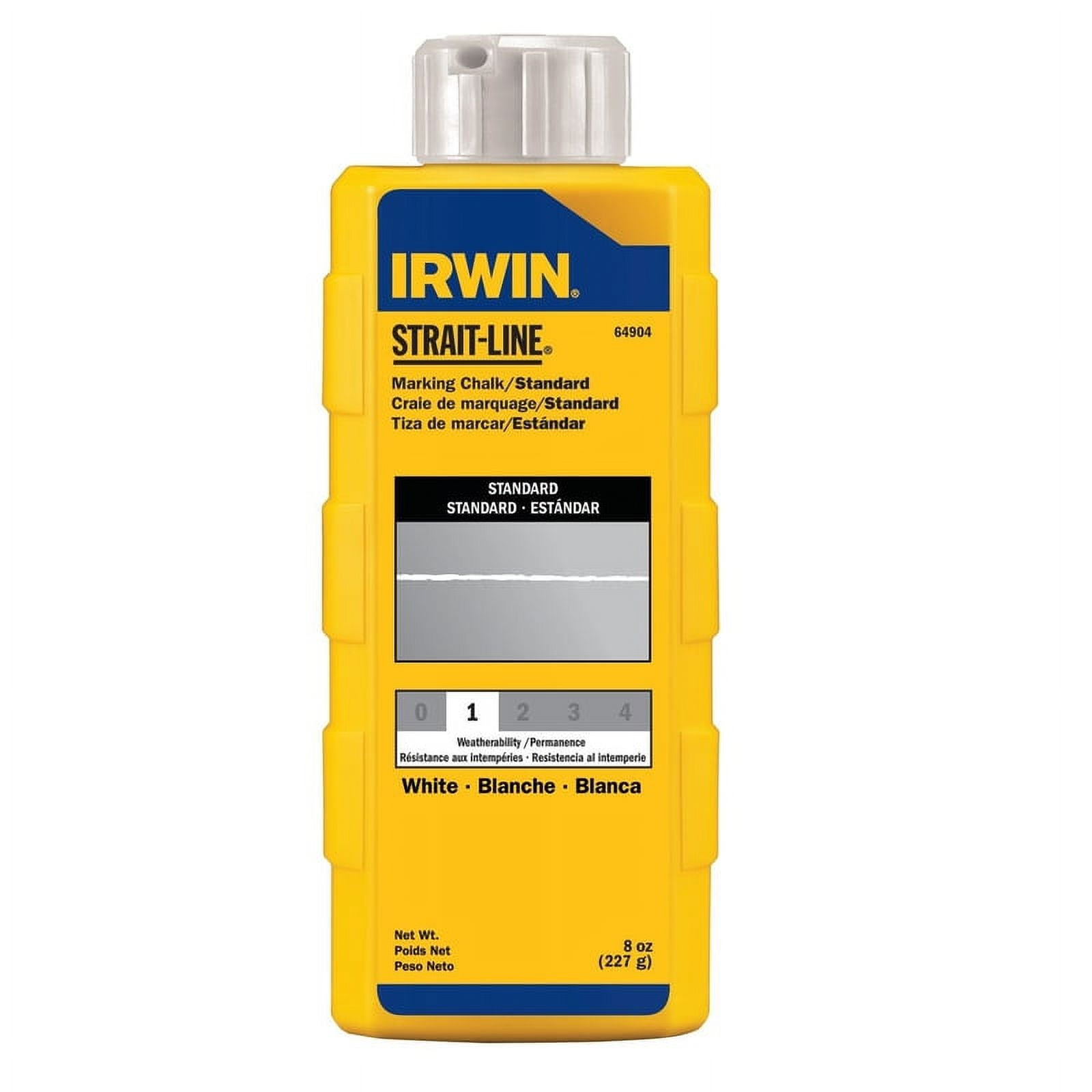 IRWIN Tools STRAIT-LINE 64904 Standard Marking Chalk, 8-ounce, White ...