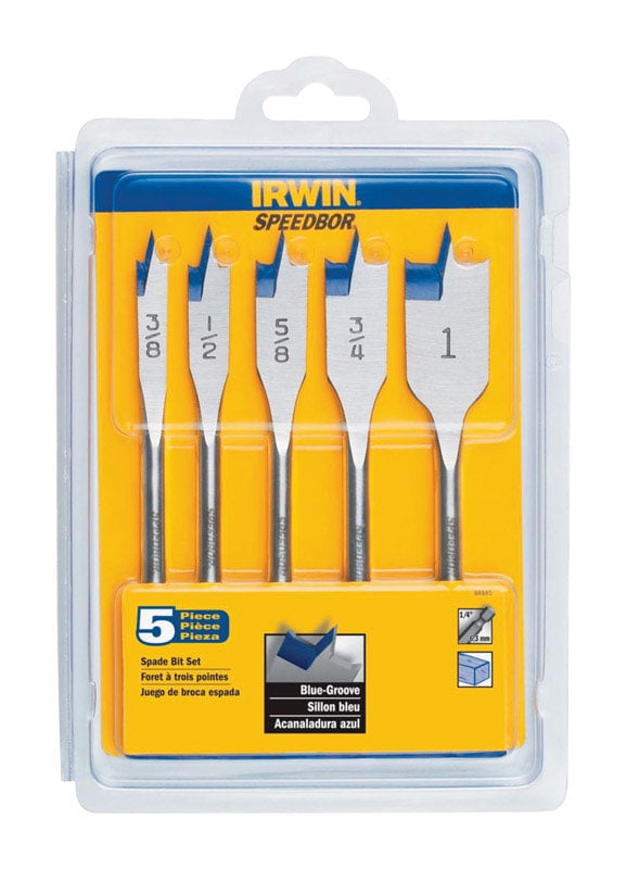 Irwin Speedbor Multiple in. Dia. x 6 L Carbon Steel Spade Bit Set 1/4 ...