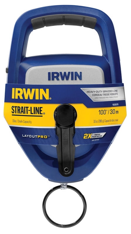 Irwin Strait-Line 10 oz. Chalk Line Reel 100 ft. - Walmart.com